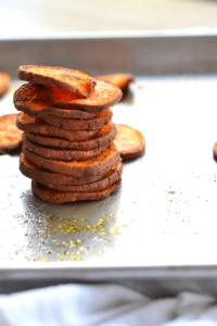 Caramelized Onion & Bacon Compote on Sweet Potato Crostini - Little ...