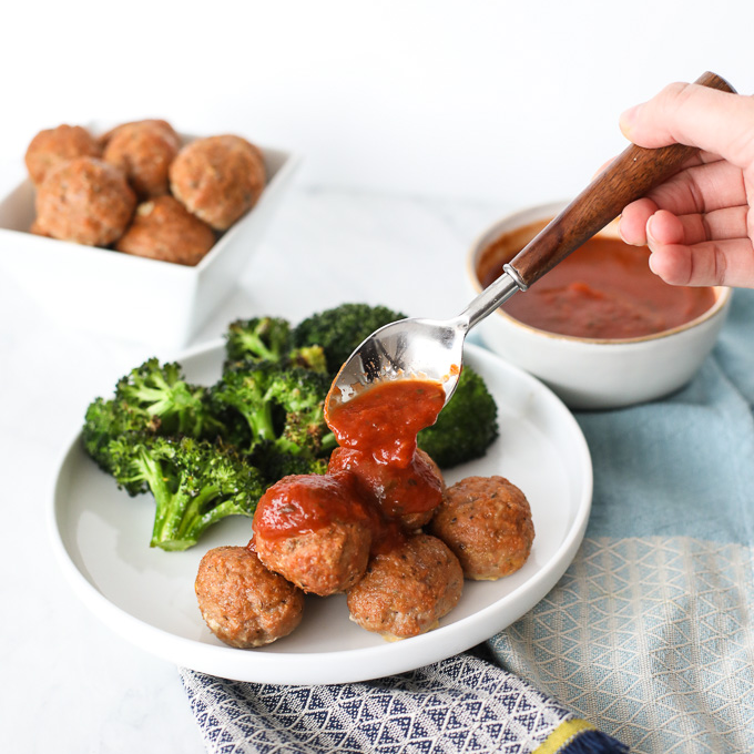 Matt's Famous Italian Turkey Meatballs - Little Bits of Real Food