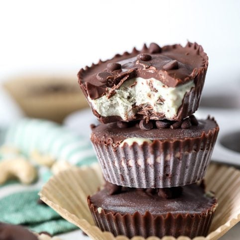 Mint Chocolate Chip Cups - Little Bits of Real Food