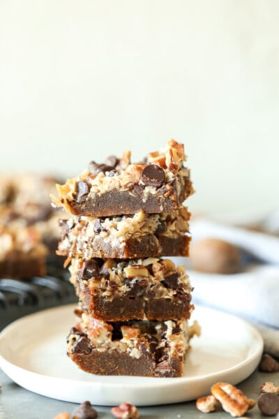 Paleo Gingerbread Pecan Magic Bars - Little Bits of Real Food