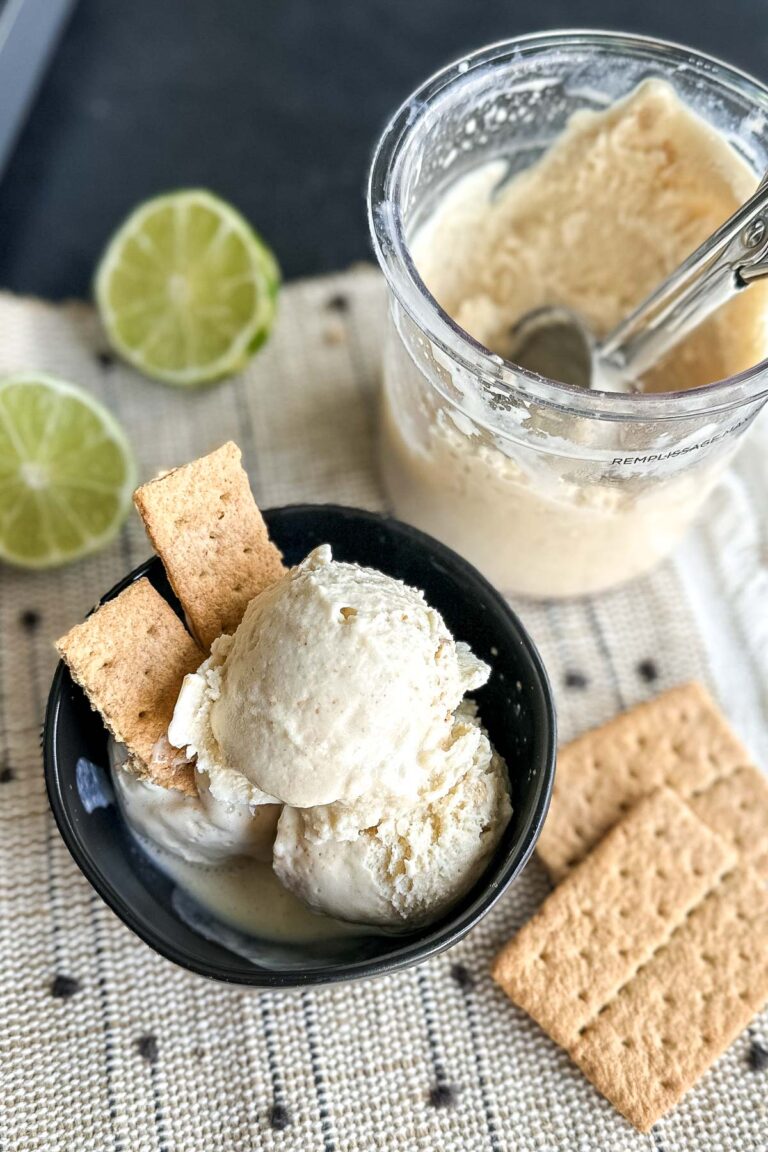 Key Lime Pie Protein Ice Cream (Ninja CREAMi) - Little Bits of Real Food